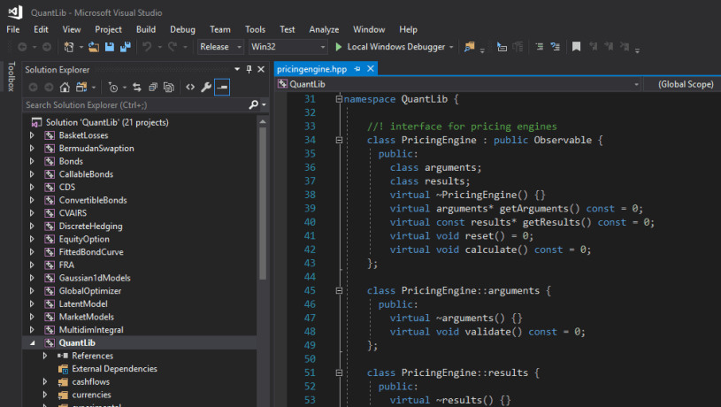 Building QuantLib in VS2017 – From First Principles